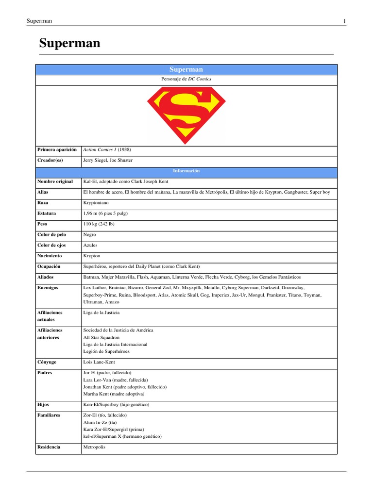 Superman | PDF | Superhombre | DC comics