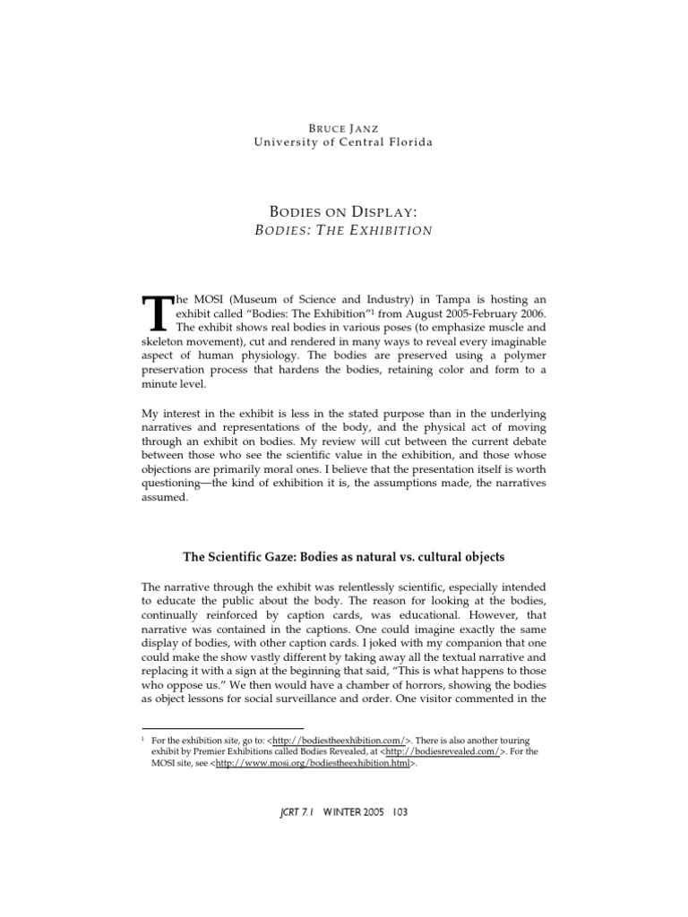 Bodies On Display | PDF | Museum | Science