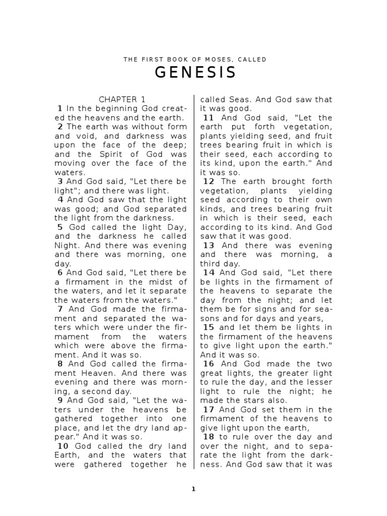 Bible Genesis | PDF | Cain And Abel | Christianity