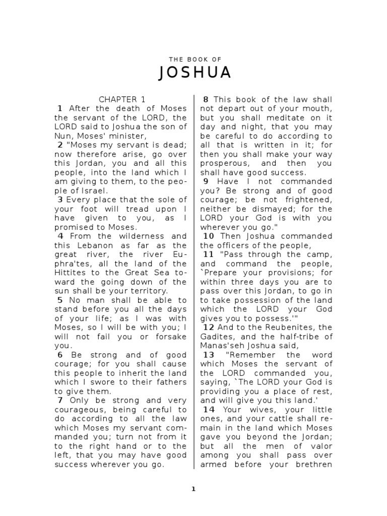 The Book of Joshua: Conquest Begins | PDF | Joshua | Ark Of The Covenant