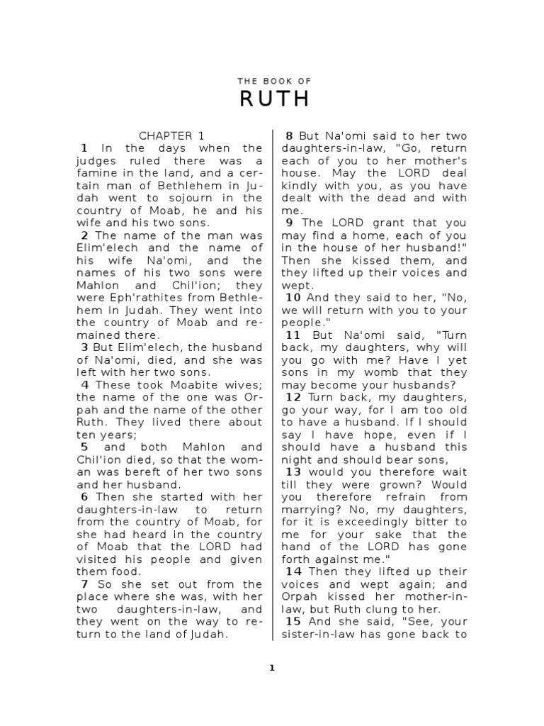 Bible Ruth | PDF | Ruth (Biblical Figure) | Hebrew Bible People