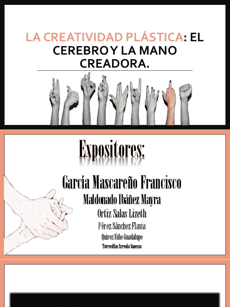 Creatividad Plastica, El Cerebro y La Mano Creadora | PDF | Creatividad ...