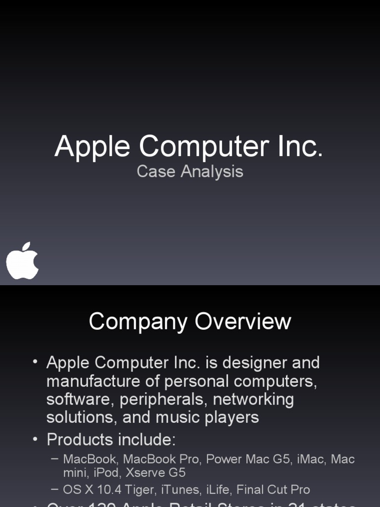 Apple Computer Inc.: Case Analysis | PDF | Apple Inc. | Macintosh