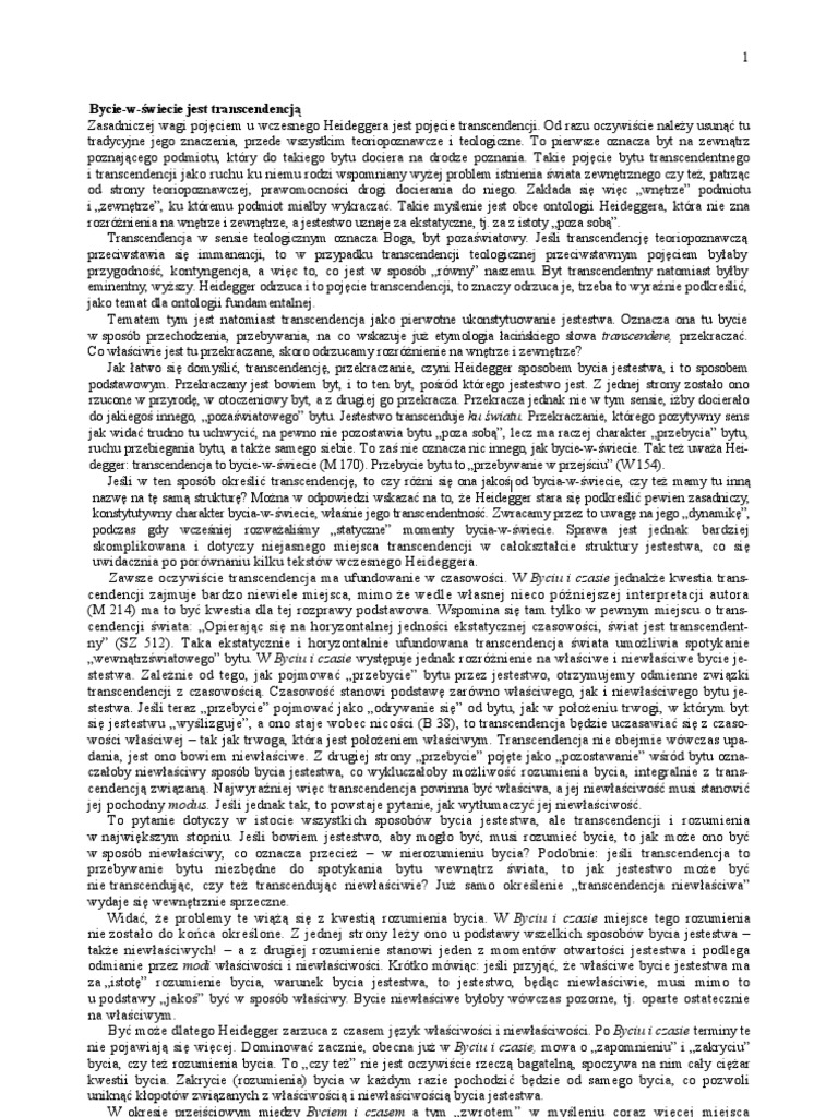 Baran Bogdan - Heidegger I Powszechna Demobilizacja | PDF