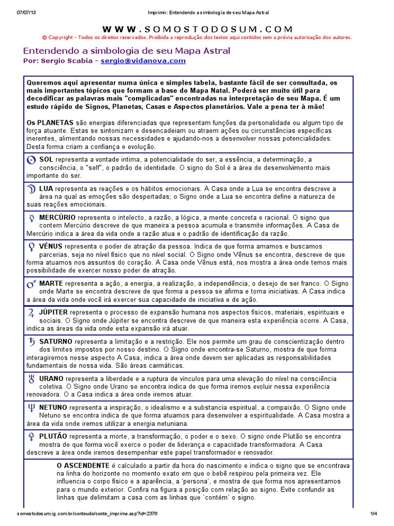 Entendendo Seu Mapa Astral | PDF | Família | Vida