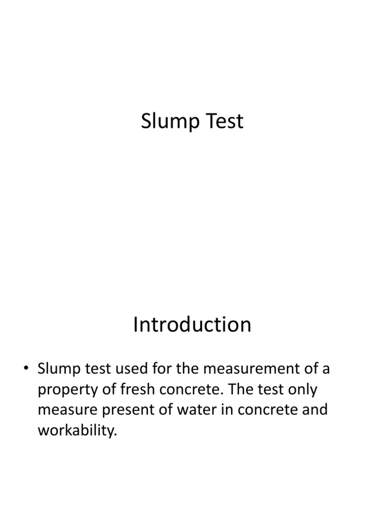 Slump Test | PDF | Building Materials | Civil Engineering