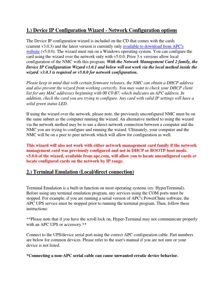 APC Configure | PDF | Ip Address | Booting