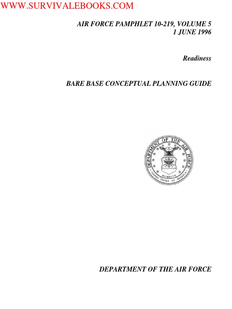 1996 US Air Force Bare Base Conceptual Planning Guide 351p | United ...