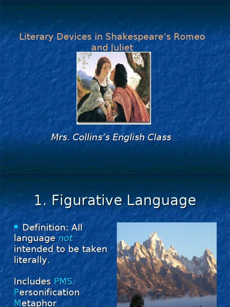 Romeo and Juliet Lit Devices | PDF | Metre (Poetry) | Poetic Form