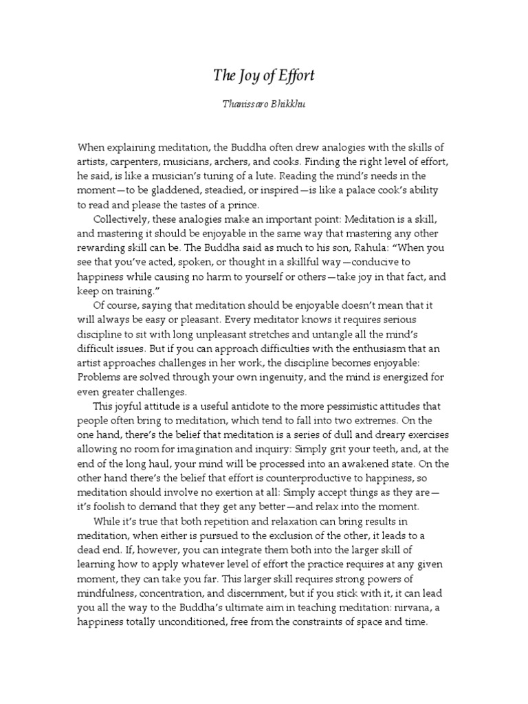 The Joy of Effort | PDF