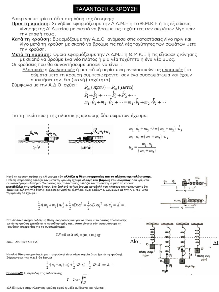 Κρουση και ταλαντωση | PDF