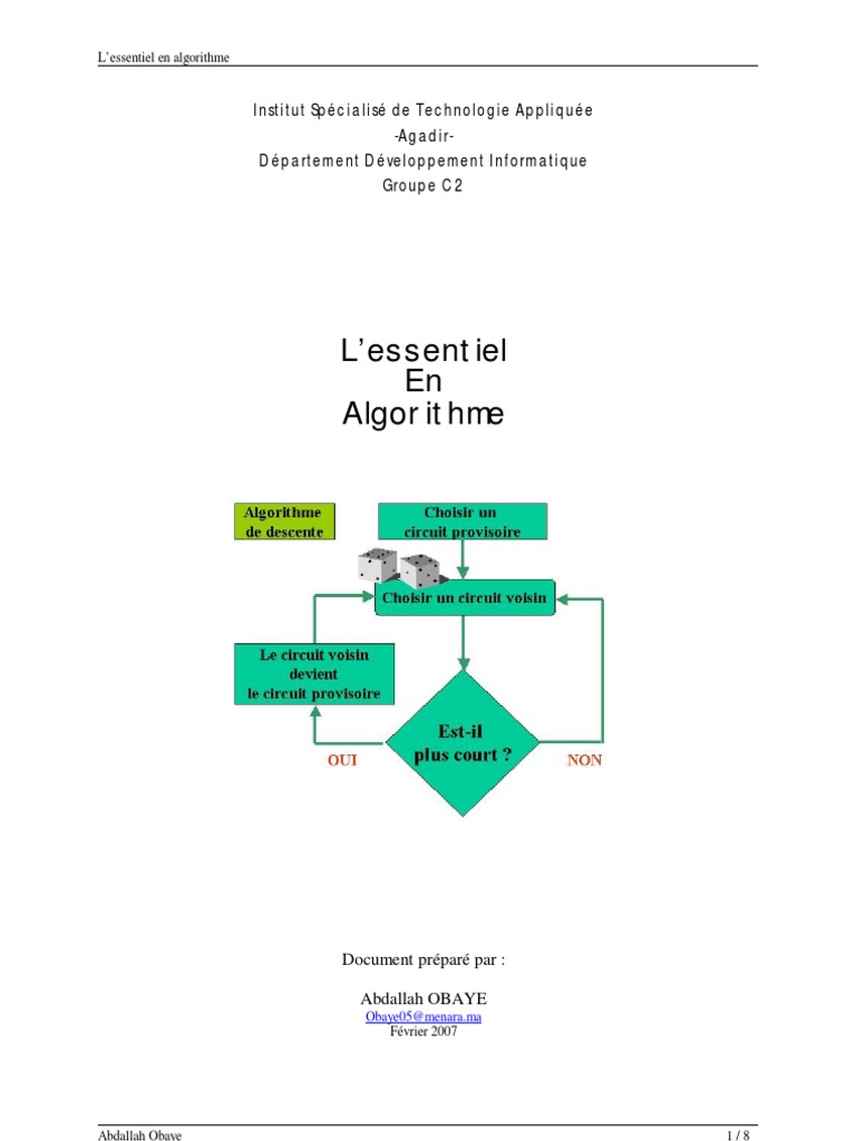 Introduction à l'algorithmique essentielle | PDF | Structure de contrôle | Programmation ...