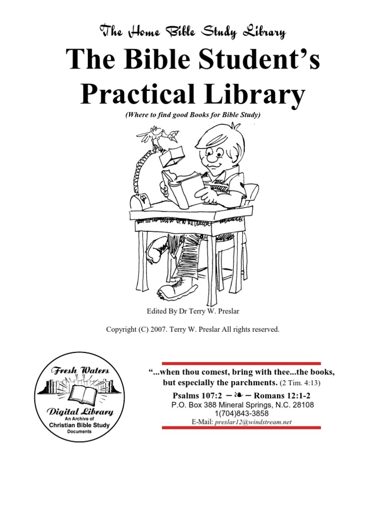The Bible Student's Practical Library | PDF | King James Version ...