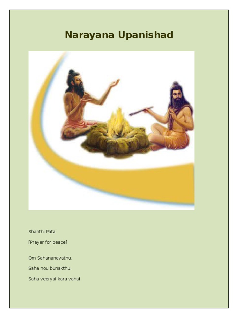 Narayana Upanishad | PDF | Theistic Indian Philosophy | Ancient Indian Philosophy