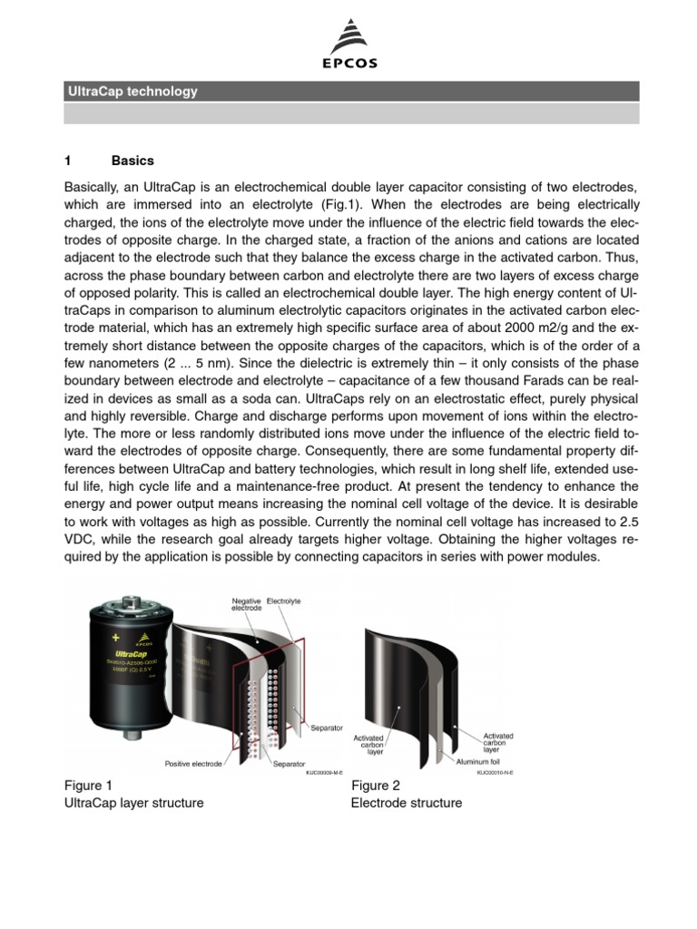 Ultracap Technology | PDF | Capacitor | Electrical Engineering
