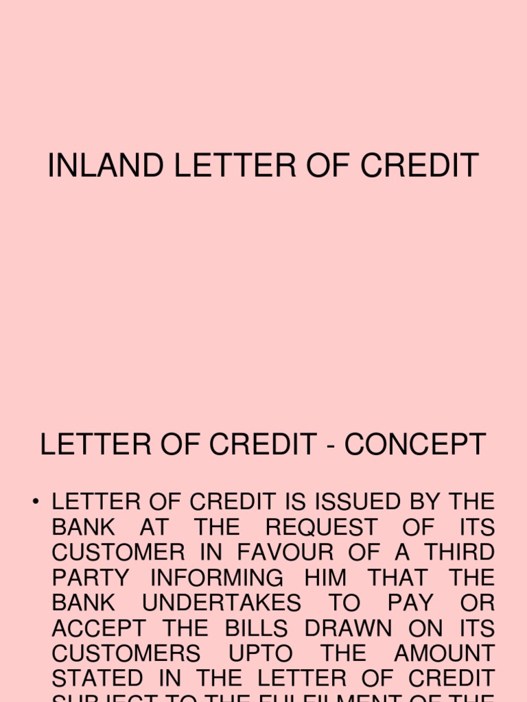 Inland Letter of Credit | PDF