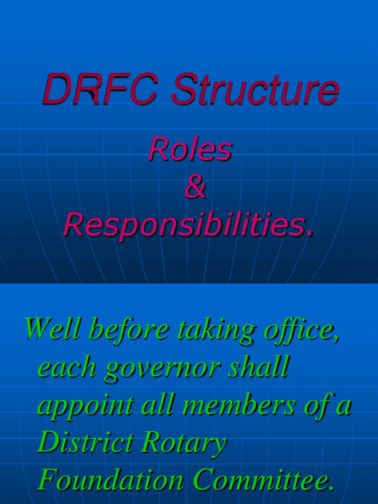 DRFC Structure: Roles & Responsibilities | PDF | Committee | Public Sphere