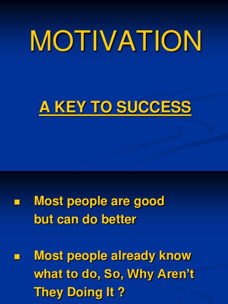 Motivation: Key to Success Strategies | PDF | Business