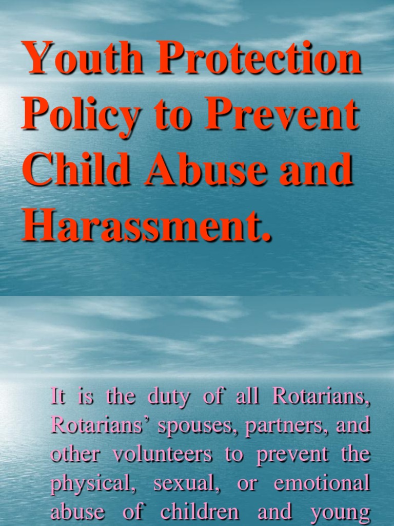 Youth Protection Policy To Prevent Child Abuse and Harassment | PDF ...