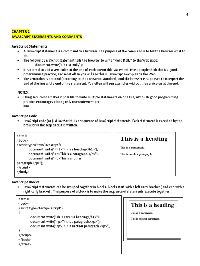 JavaScript Chapter 02 - 927F3F | PDF | Java Script | Software Development
