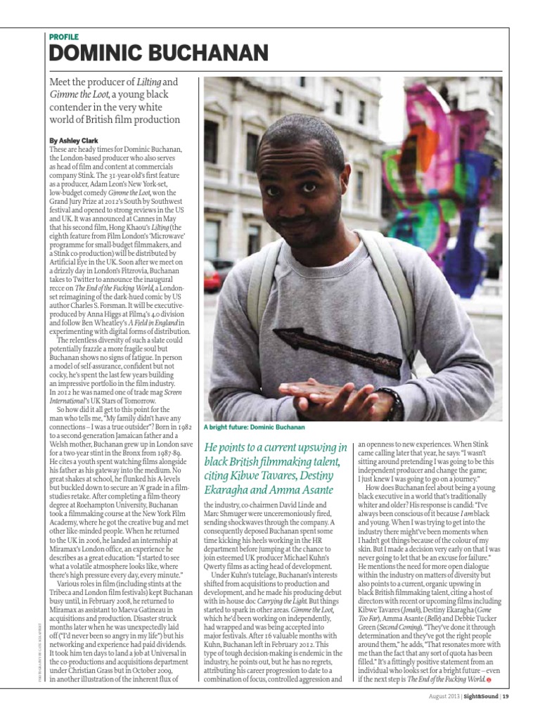 Dominic Buchanan | PDF | Cinema | Leisure
