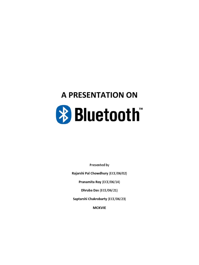 Bluetooth Final | PDF | Bluetooth | Wireless