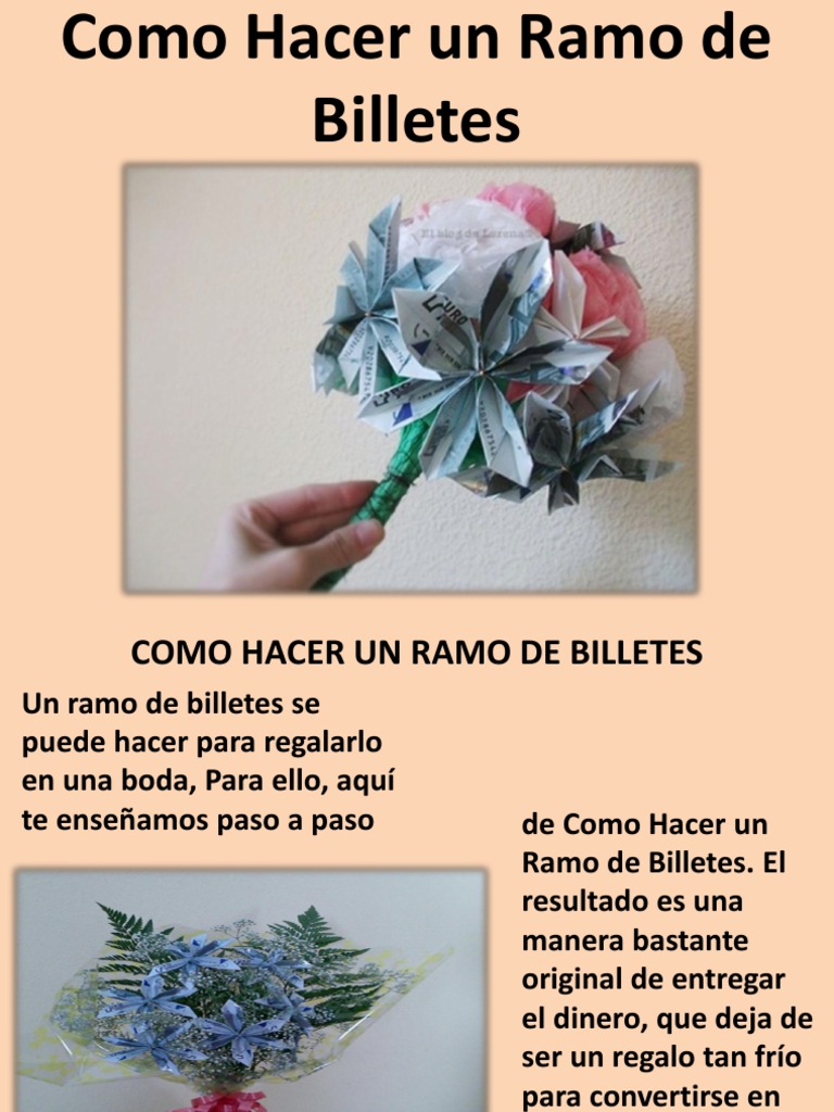 Como Hacer Un Ramo de Billetes | PDF