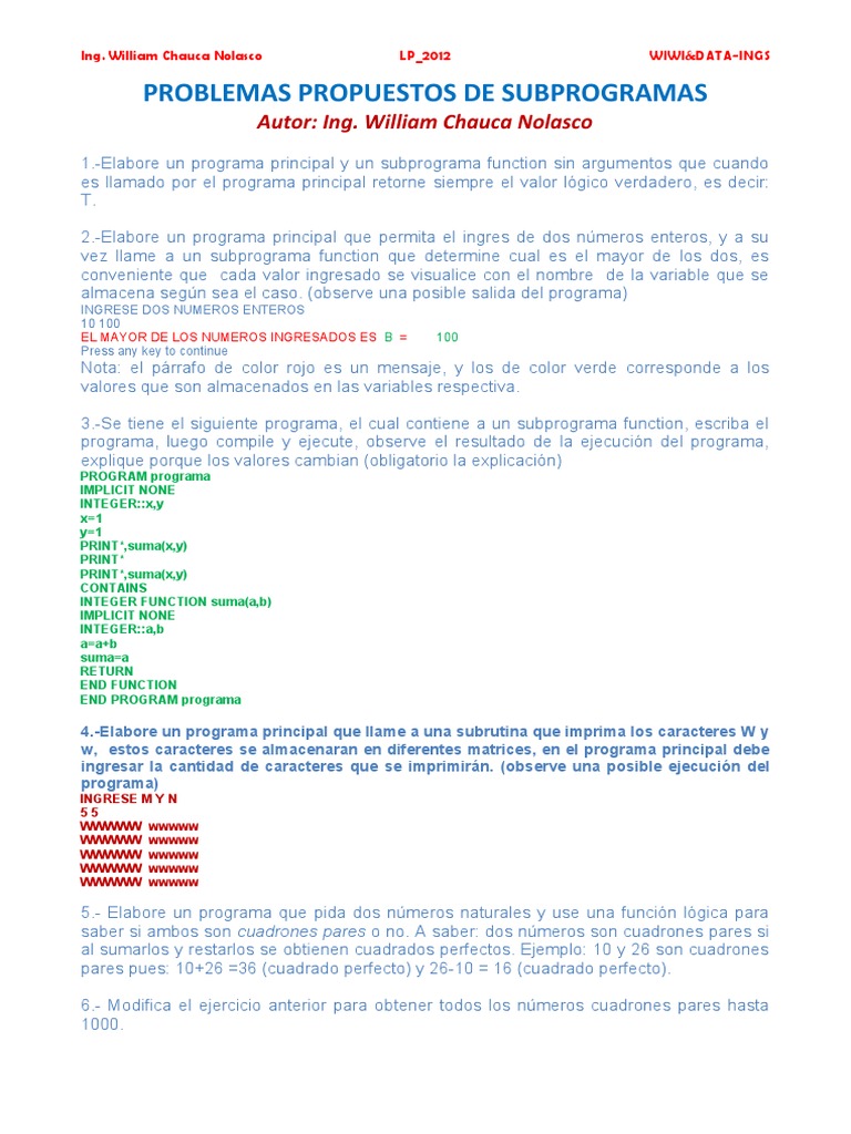 Subprogram As | PDF | Determinante | Matriz (Matemáticas)
