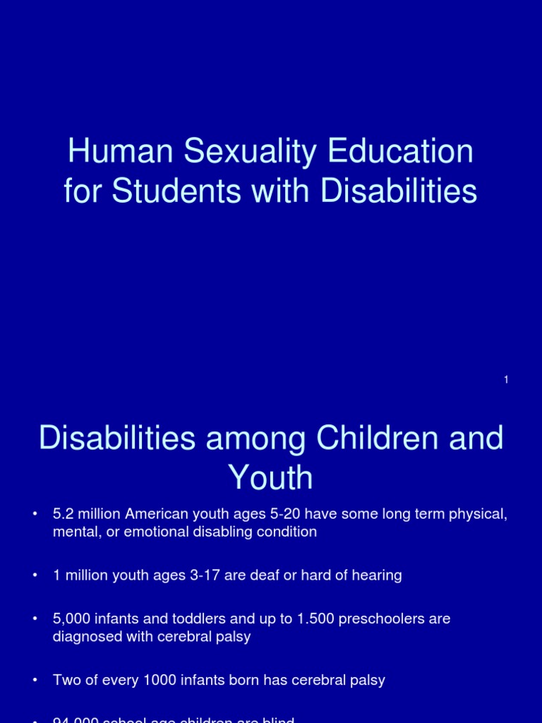 Human Sexuality Education For Students With Disabilities | PDF | Sex ...