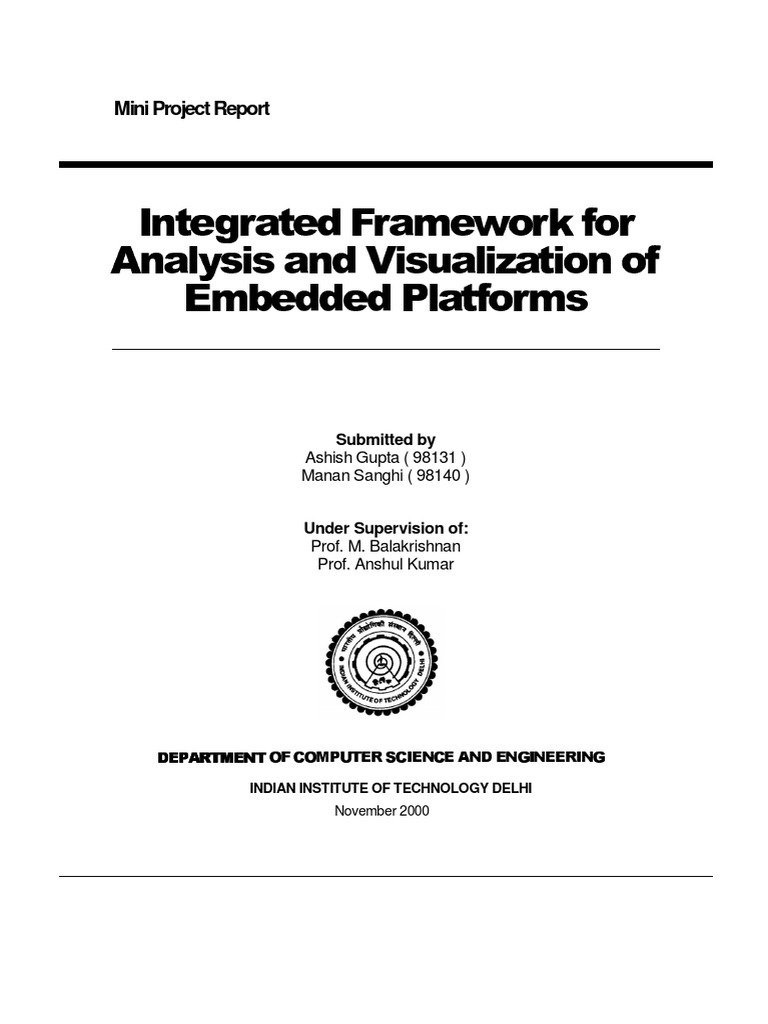 Mini Project Report: Submitted by | PDF | Embedded System ...