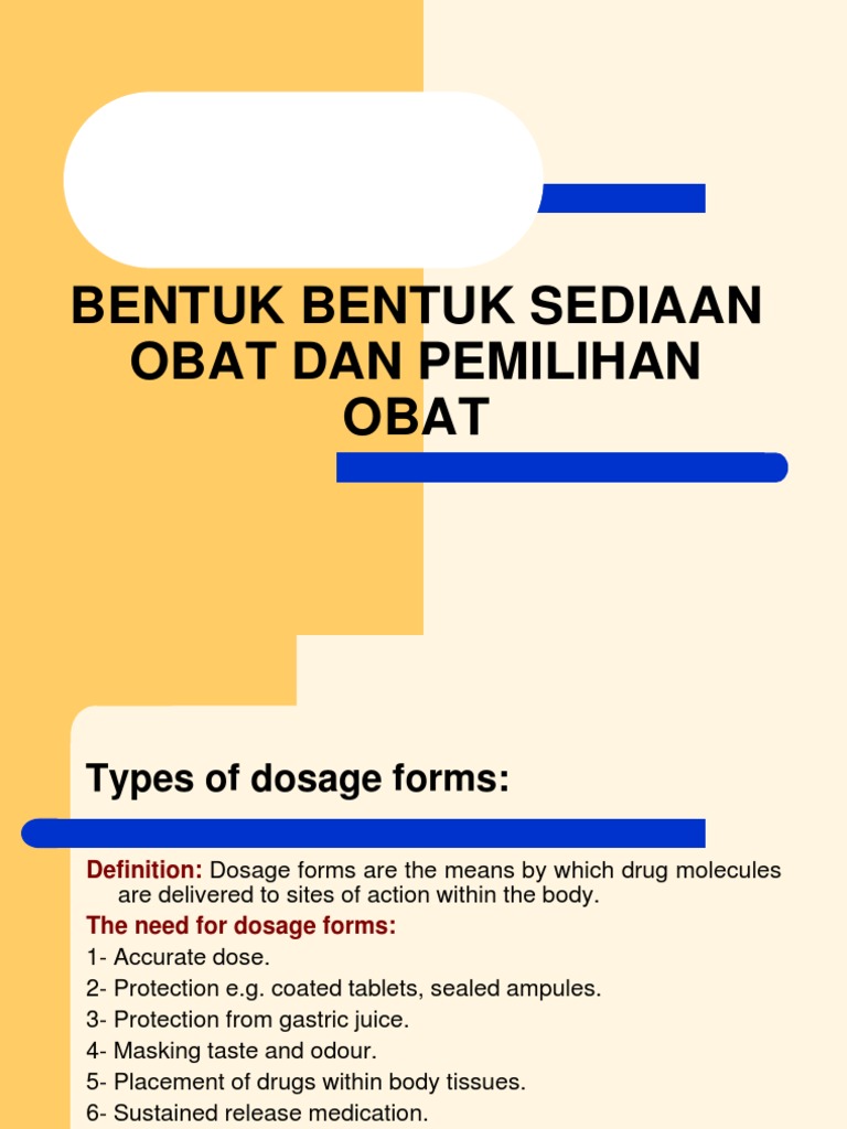bentuk sediaan obat | Injection (Medicine) | Topical Medication