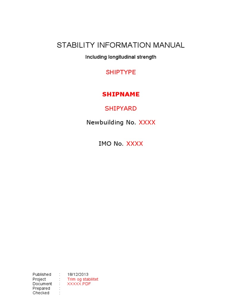 Trim and Stability - Standard | PDF | Shipping | Shipbuilding