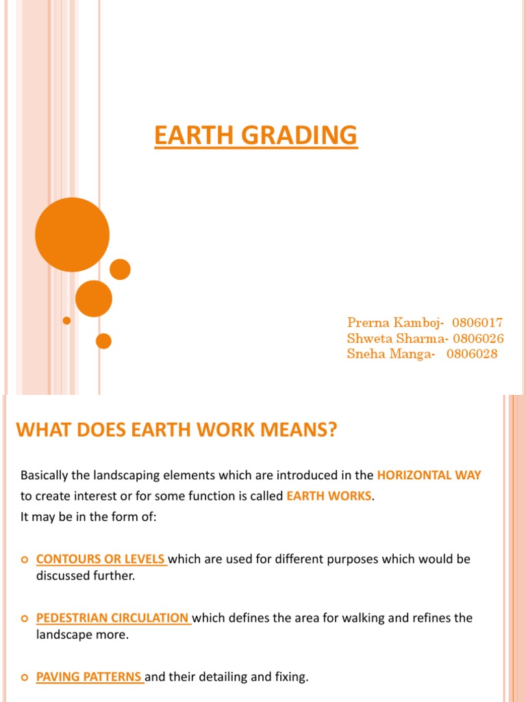 Earth Grading | PDF | Landscape | Civil Engineering