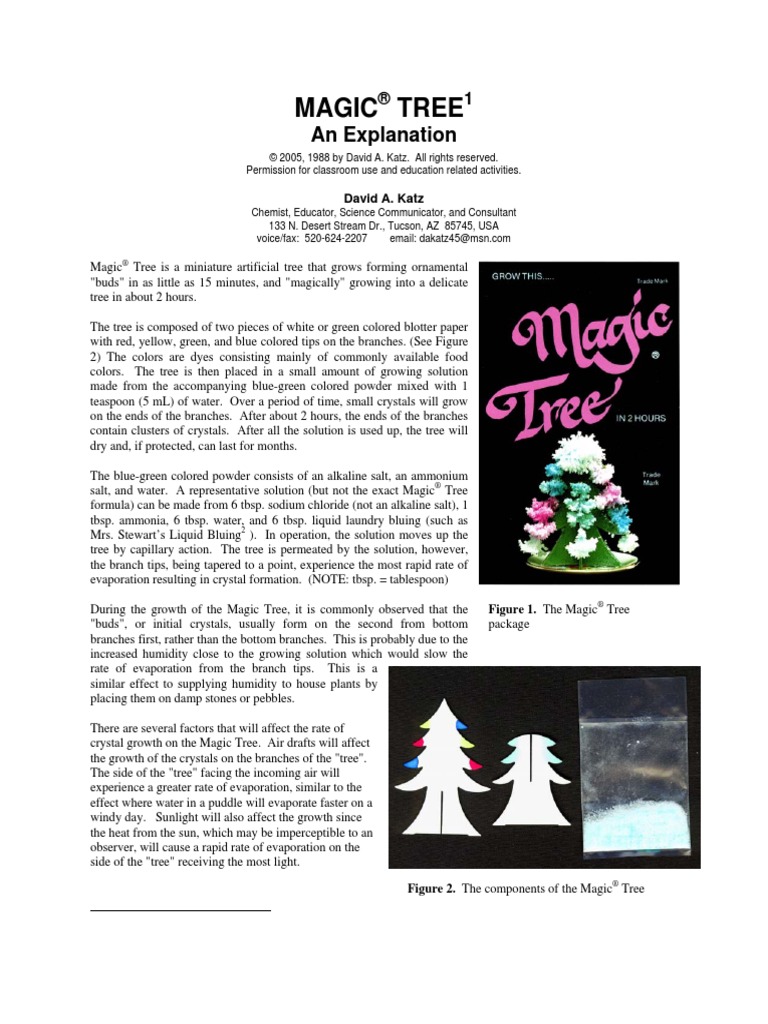 Magic Tree | PDF | Cyanide | Sodium Chloride