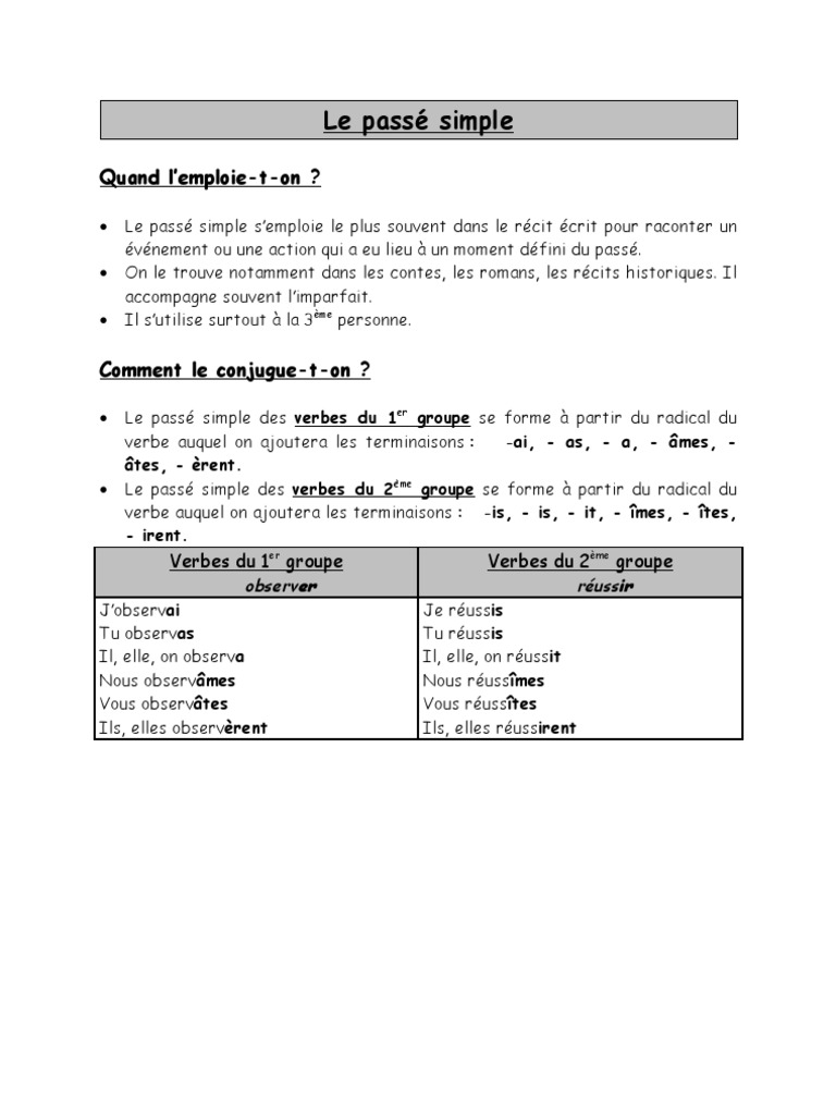 Le Passe Simple Synthese | PDF | Business