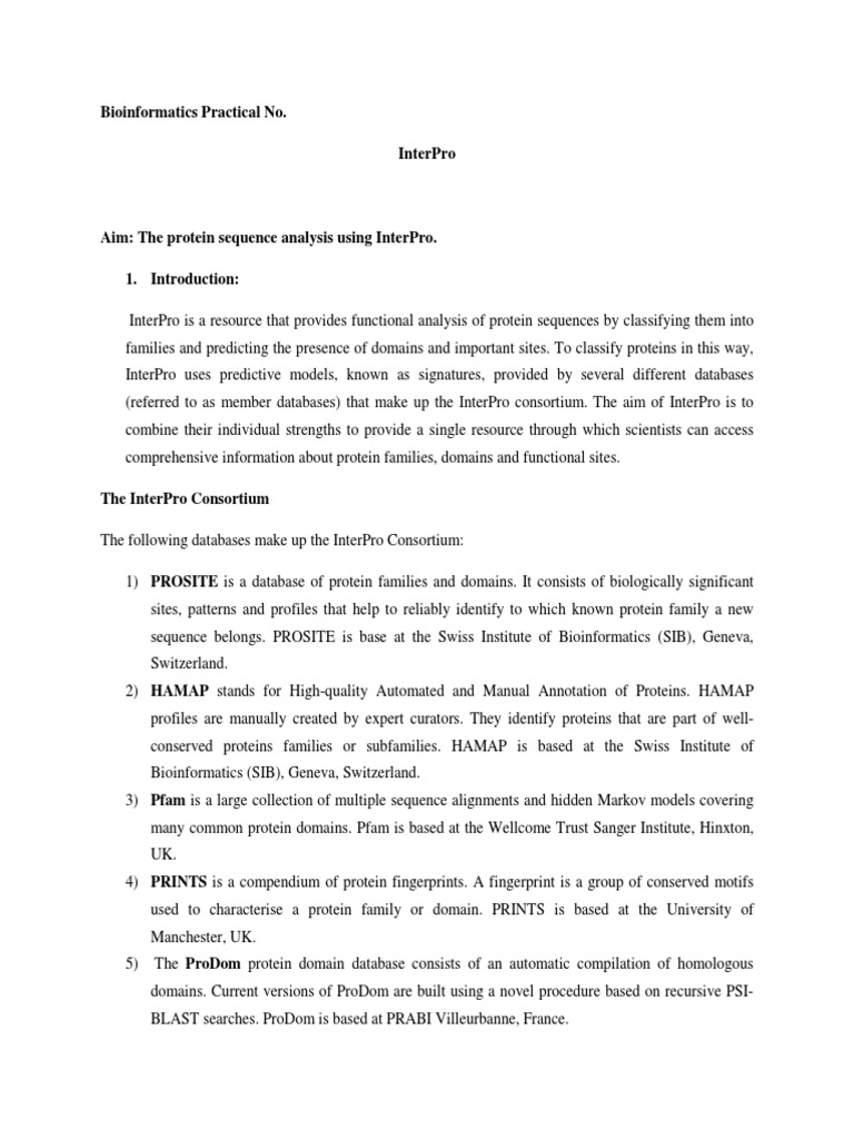 InterPro Final Print | Download Free PDF | Protein Domain | Omics