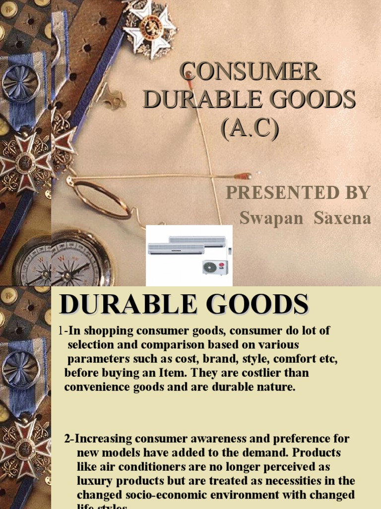 Growth of Consumer Durable Goods Market | PDF