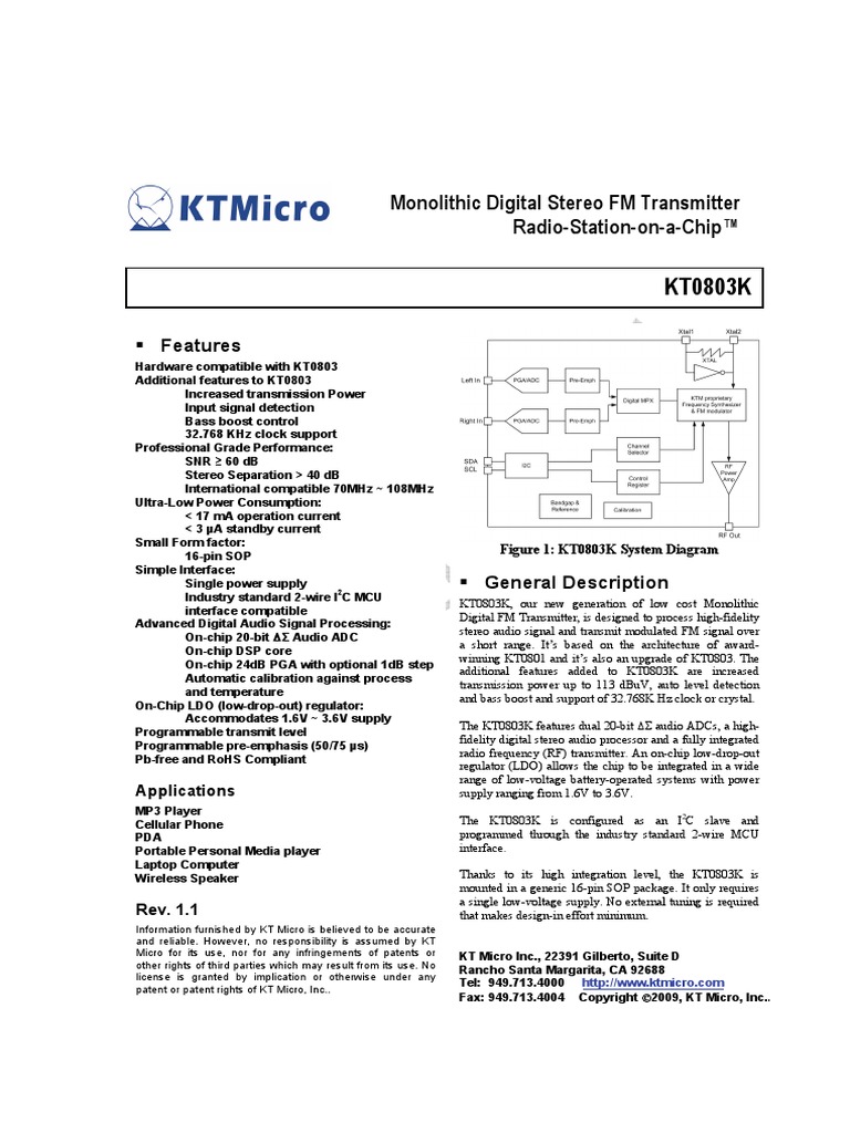 Data Sheet | PDF | Telecommunications Engineering | Audio Electronics