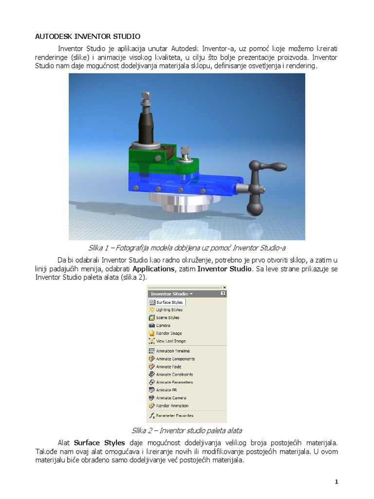 Autodesk Inventor Studio Render | PDF