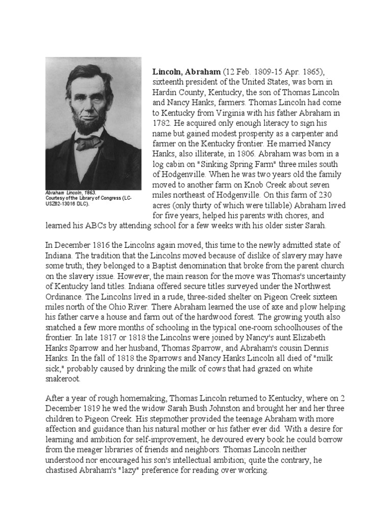 Abraham Lincoln | PDF