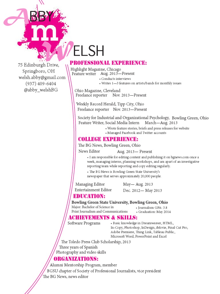 BBY Elsh: Professional Experience | PDF | Self-Improvement