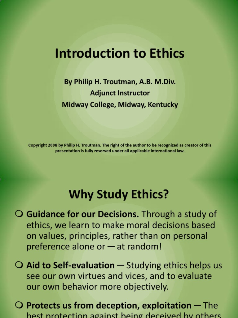 Introduction to Ethics | Ethical Theories | Morality