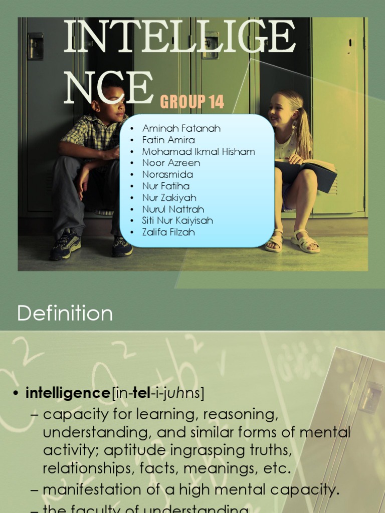 Intellige NCE: Group 14 | PDF | Intelligence | Intelligence Quotient