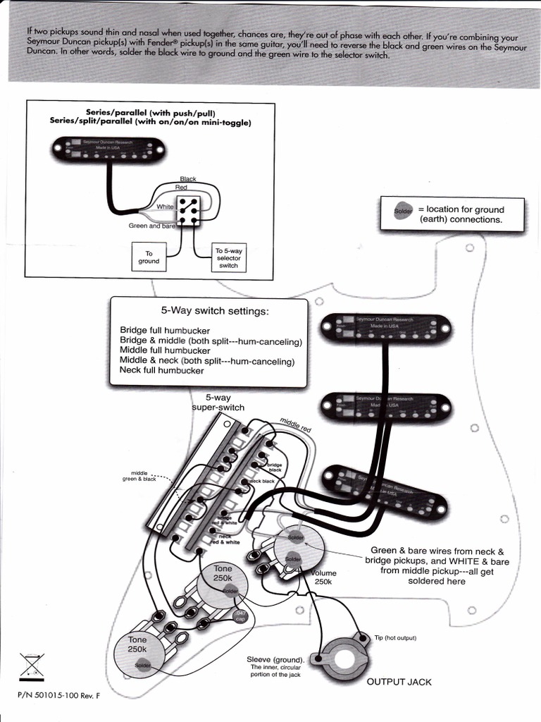 Cableado Stratocaster | PDF | Music Technology | Musical Instruments