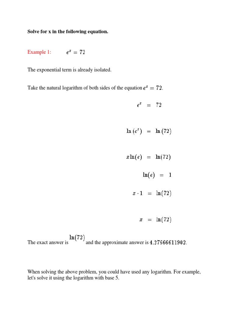 E Following Equation. | PDF | Exponential Function | Equations