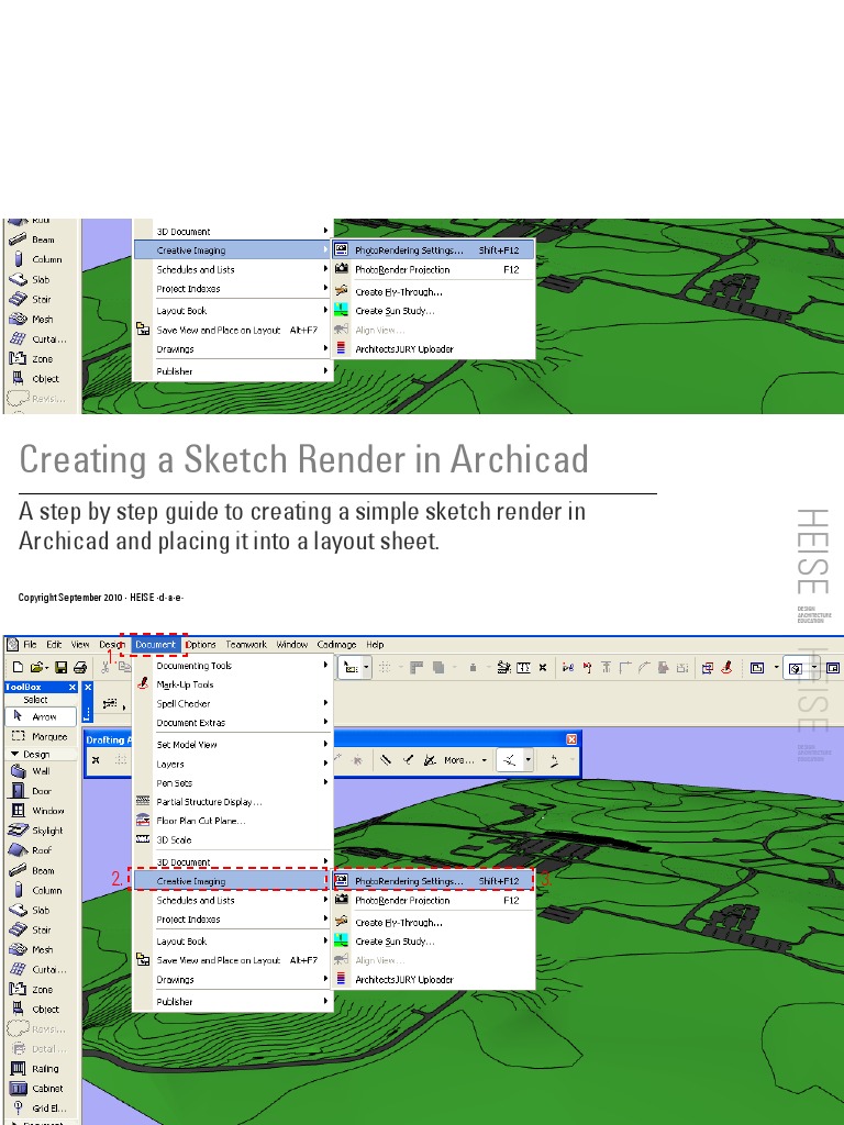 How To Create A Sketch Render in Archicad | PDF | Rendering (Computer ...