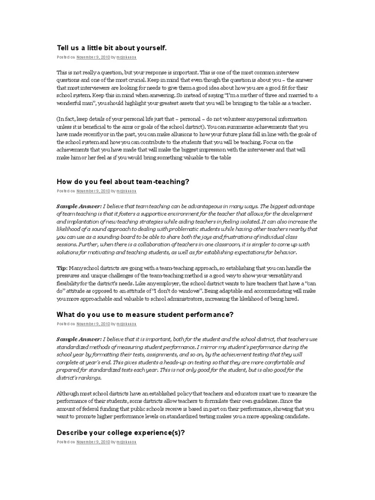 Tell Us a Little Bit About Yourself | Differentiated Instruction ...