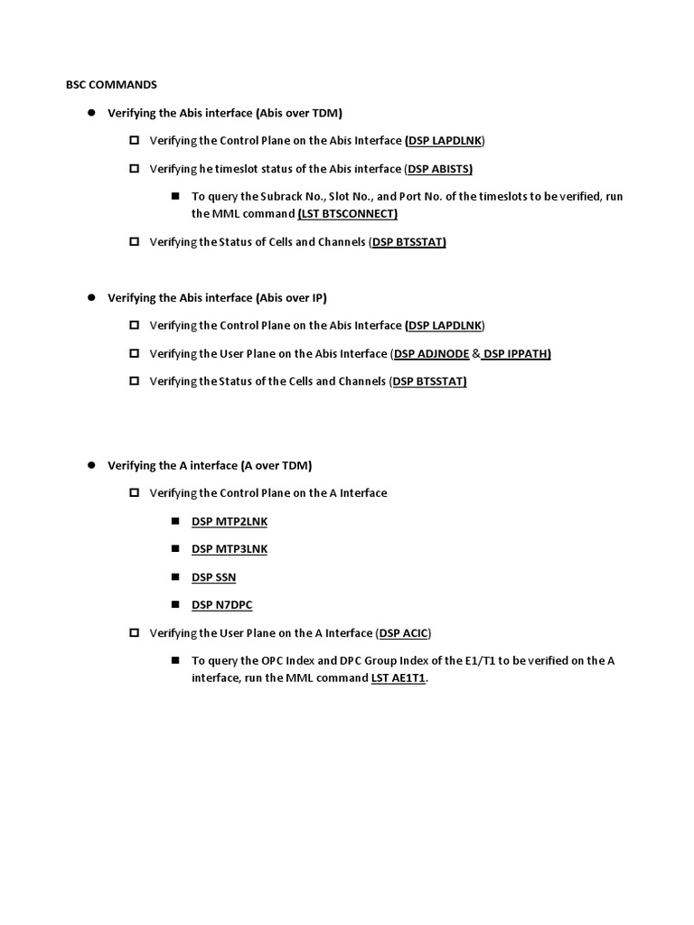 BSC & RNC Interface Verification | PDF | Physical Layer Protocols ...
