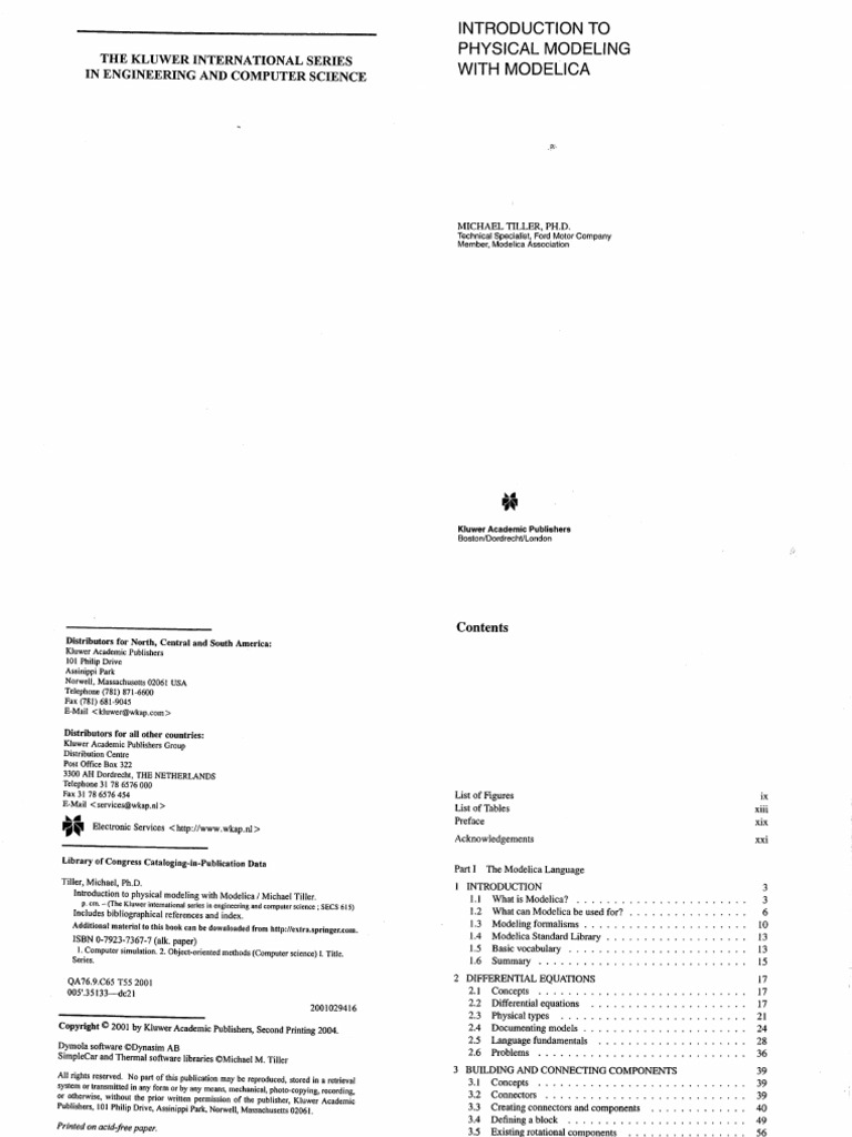 Introduction To Physical Modeling With Modelica | PDF