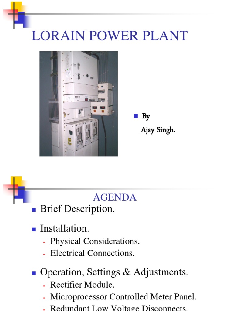 LORAIN PP Presentation | PDF | Rectifier | Alternating Current